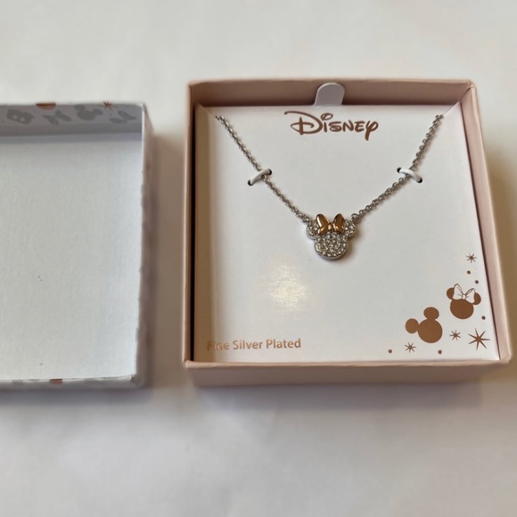 Disney | Jewelry | Brand New Disney Mini Mouse Necklace Silver And Rose ...